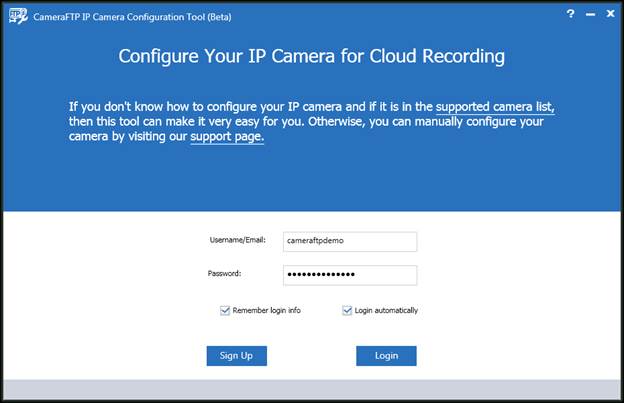 CameraFTP | CameraFTP Configuration Tool