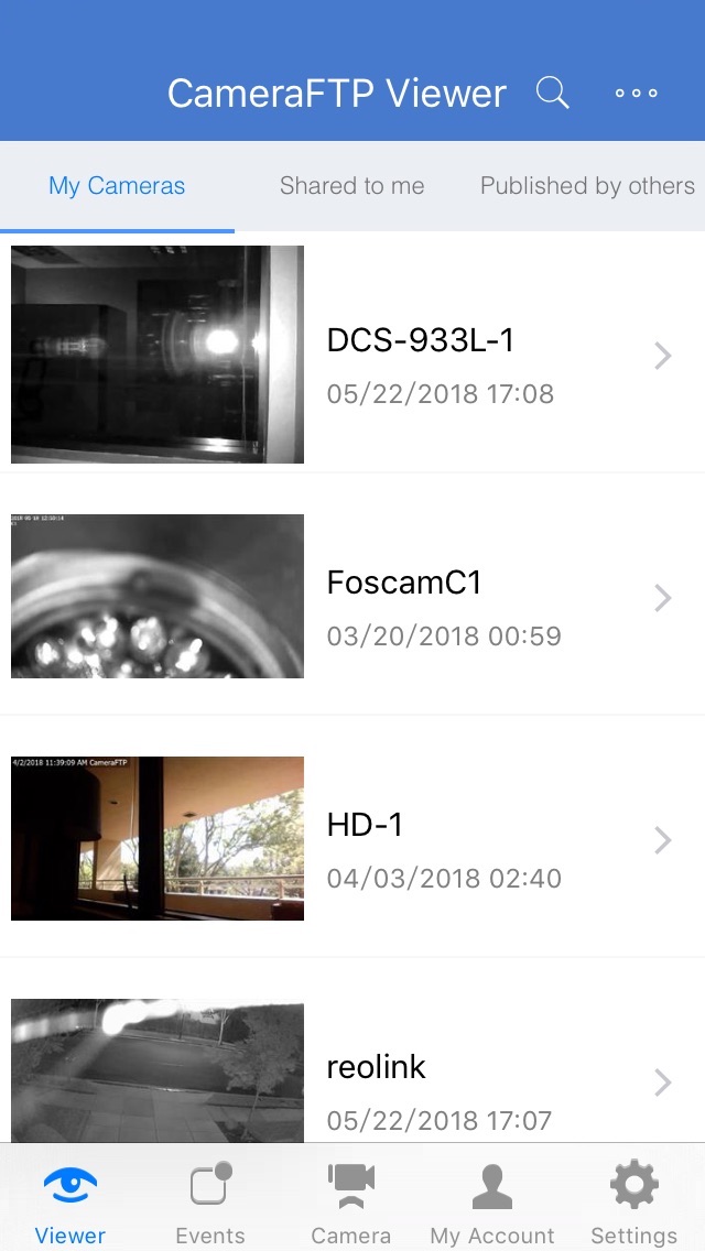 Mobile CameraFTP Viewer APP for iOS - View or play back security camera ...